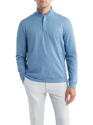 Johnnie-o Rubin Herringbone Quarter Zip - Maliblu
