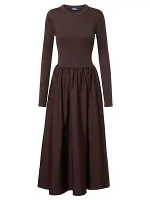 Polo Ralph Lauren Cotton Midi Dress - Brown