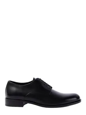 Giorgio Armani Leather Derby Shoes - Black