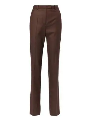 Loro Piana Davey Virgin Wool Straight Pants - Brown