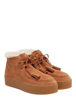 Hogan H681 Suede Platform Desert Boots - Brown