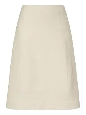 JIL SANDER Wool-blend Wrap Skirt - White