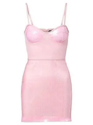 David Koma Sequined Minidress - Pink