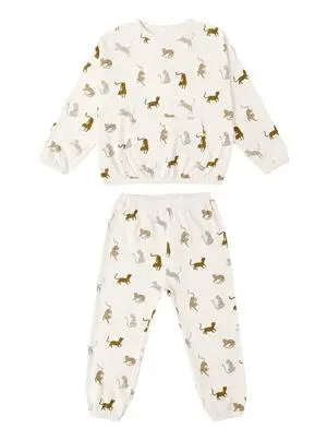 RYLEE + CRU Tigers Sweatshirt And Sweatpants Set - Natural