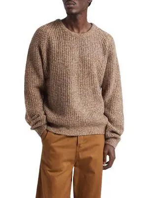 Frenckenberger Waffle Stitch Cashmere & Silk Sweater - Brown/beige