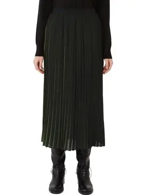 Max Mara Bora Pleated Midi Skirt - Green
