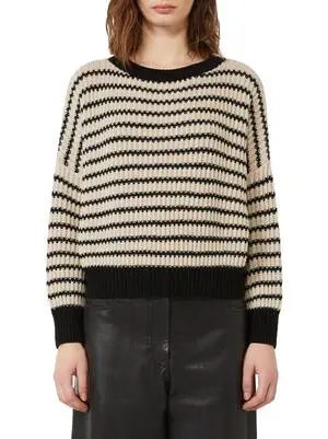 Max Mara Ezor Crop Wool Sweater - Beige