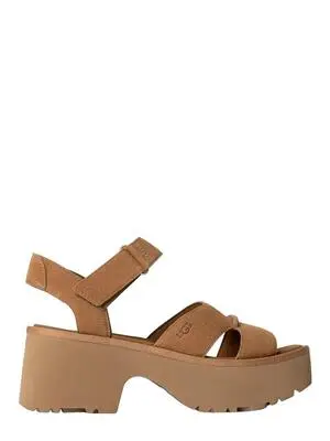 UGG Ankle Strap Platform Sandals - Chestnut