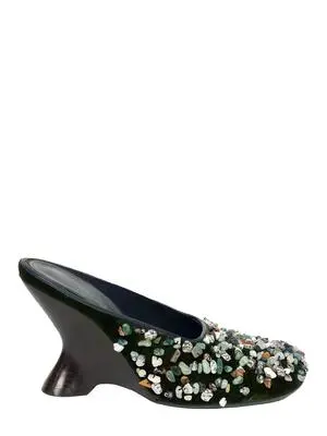 Dries Van Noten 90mm Embellished Mules - Black