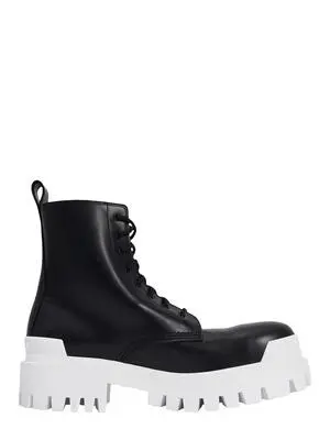 Balenciaga Strike Lace-up Boots - Black