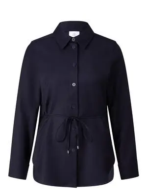 Bogner Ariela Flannel Blouse Navy Blue