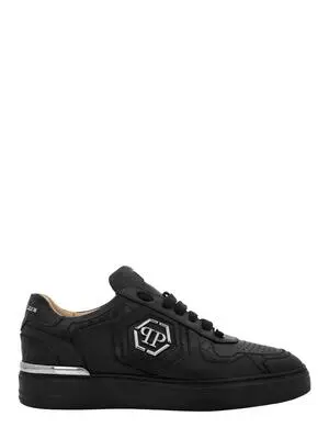 Philipp Plein Crocodile-embossed Sneakers - Black