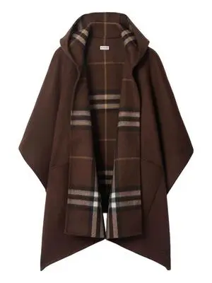 Burberry Cashmere Hooded Cape - Treacle Brown
