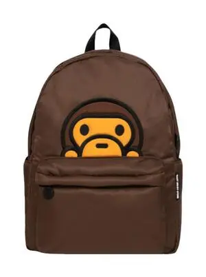 A BATHING APE Baby Milo Medium Backpack - Brown