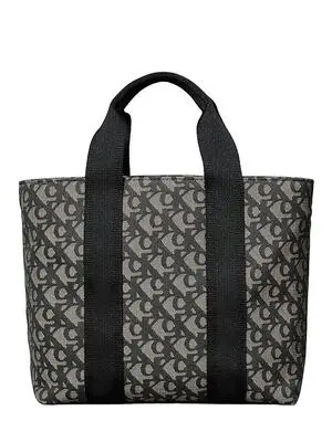 Calvin Klein Ultralight Logo Jacquard Mini Tote - Black / Beige