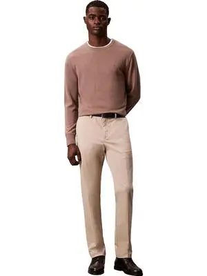 Calvin Klein Cotton Stretch Slim Trousers - Island Fossil