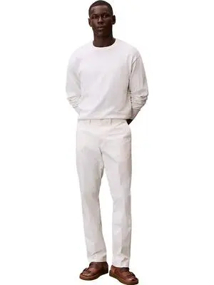 Calvin Klein Cotton Stretch Slim Trousers Tofu