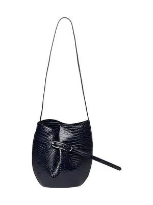 LIFFNER Leather Belted Bucket Bag