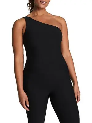 Spanx One Shoulder Top - Very Black