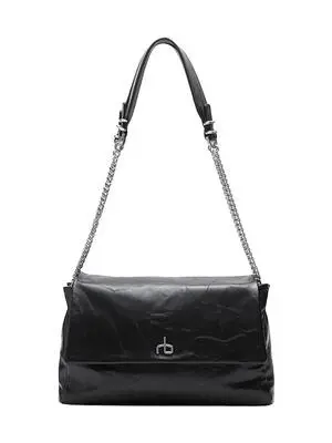 Rag & Bone Chelsea Leather Flap Shoulder Bag - Black