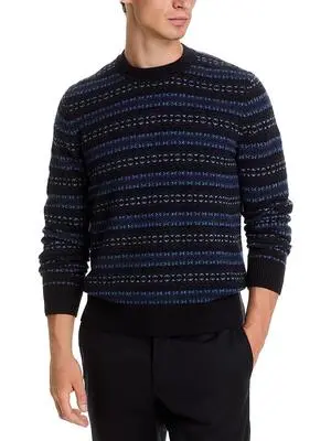 Bloomingdale'S Fair Isle Striped Cashmere Sweater - Blue Multi
