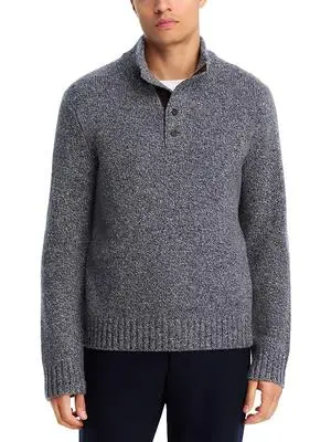 Bloomingdale'S Donegal Wool And Cashmere Button Placket Sweater Storm