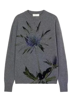 Blumarine Floral-motif Sweater - Grey
