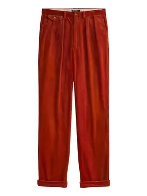 Ralph Lauren Pleated Corduroy Trousers - Red