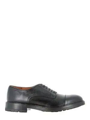 ALEXANDER HOTTO Leather Cap-toe Oxford Shoes - Black