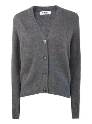 BASE Alpaca V-neck Cardigan - Grey