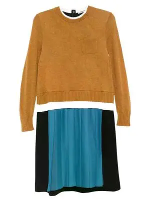 UNDERCOVERISM Long-sleeved Knit Dress - Yellow