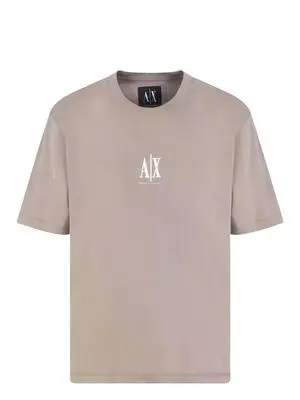 Armani Exchange Logo-print T-shirt - Brown