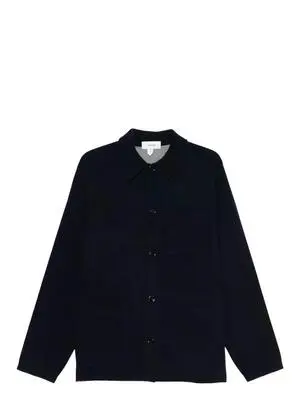 LARDINI Patch-pocket Button Cardigan - Blue