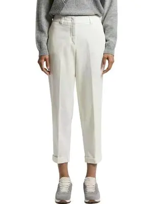 Peserico Cuffed-hem Trousers - White