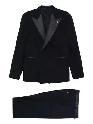 Tagliatore Double-breasted Peak-lapel Suit - Blue