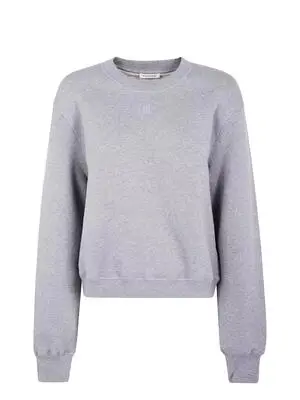 BY MALENE BIRGER Embroidered-logo Crew-neck Sweatshirt - Grey