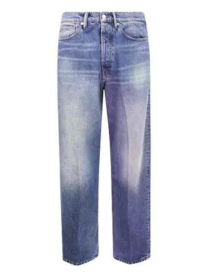NINE:INTHE:MORNING Faded-effect Cotton Jeans - Blue