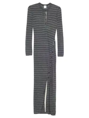 Nanushka Dakoa Striped Maxi Dress - Grey