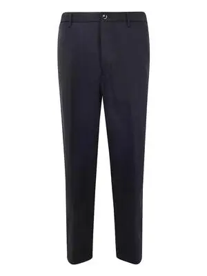 NINE:INTHE:MORNING Button-fastening Wool Trousers - Black