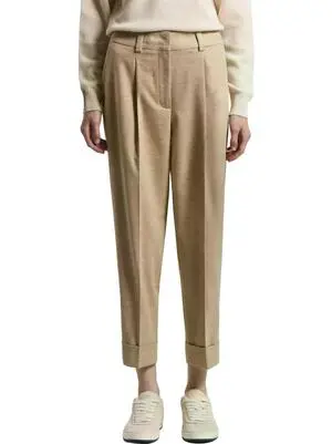 Peserico Pleated Cuffed Trousers - Neutrals