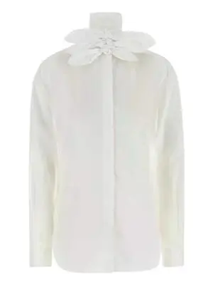 Moschino Bow-detail Cotton Shirt - White