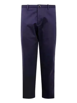 NINE:INTHE:MORNING Button-fastening Cotton Trousers - Blue