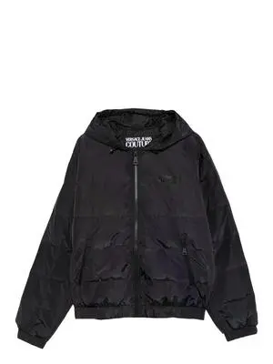 Versace Quilted Hooded Jacket - Black