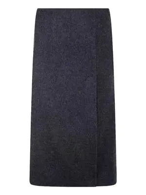 P.a.r.o.s.h Wool Midi Skirt - Blue