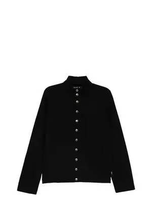 AGNÈS B. Cotton High-collar Sweatshirt - Black