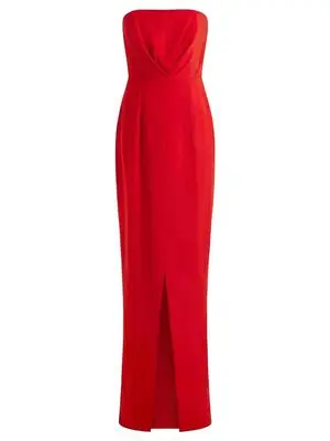 16Arlington Aeta Strapless Belted Maxi Dress - Red