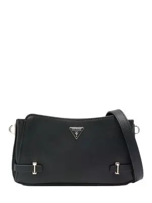 Guess Rosalba Saffiano Crossbody Bag - Black