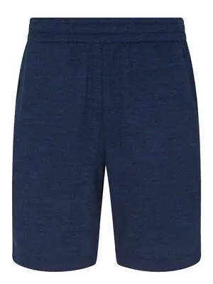 Giorgio Armani Casual Wool-blend Shorts - Blue
