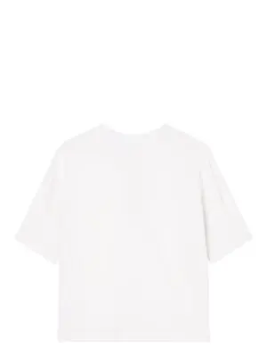 Giorgio Armani Triple Silk Georgette Crew-neck Blouse - White