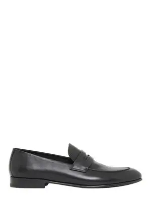 Giorgio Armani Classic Penny Loafers - Black